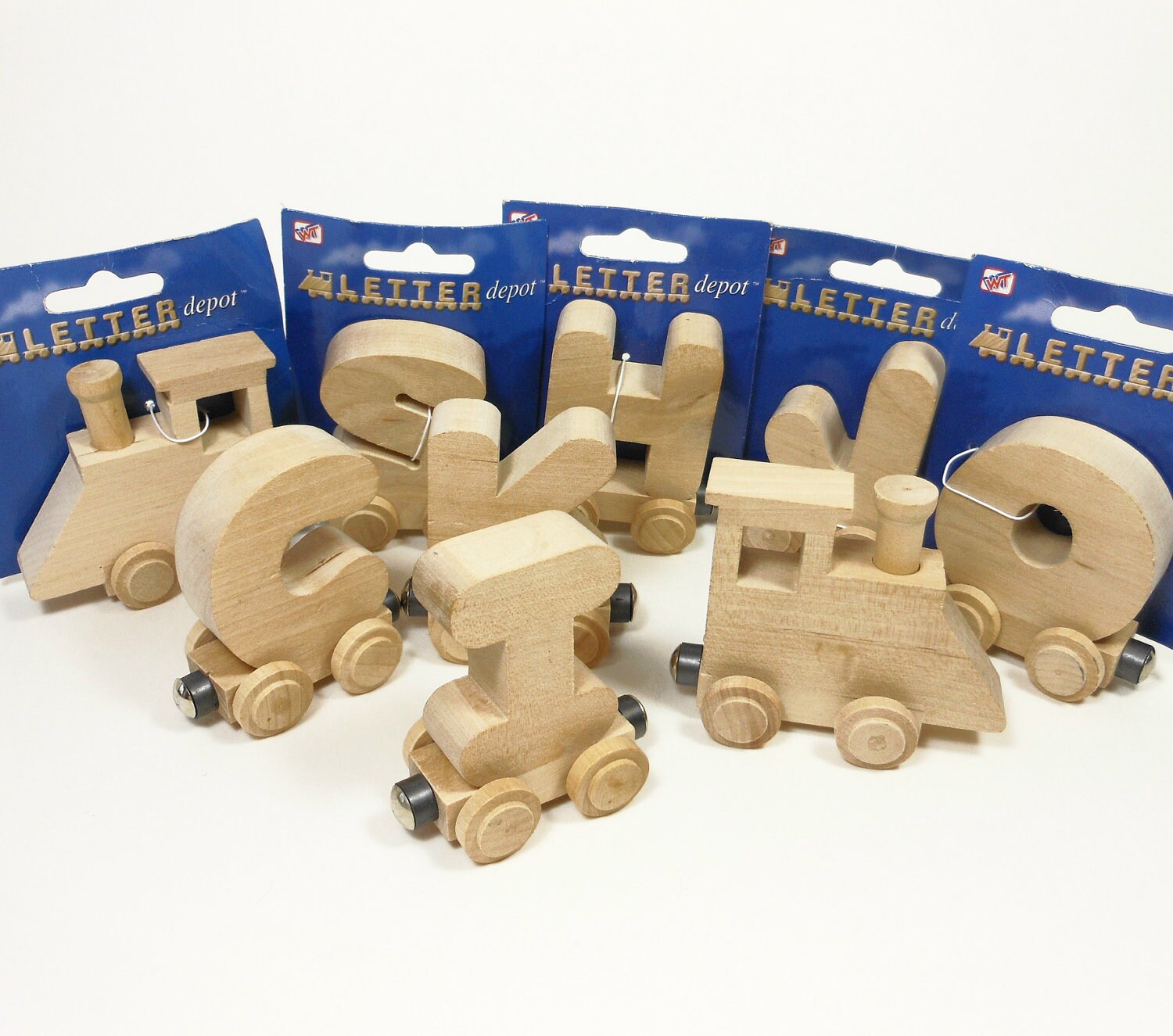 DeStash Wood Train Engine Letters Magnet Art Supply Decoupage