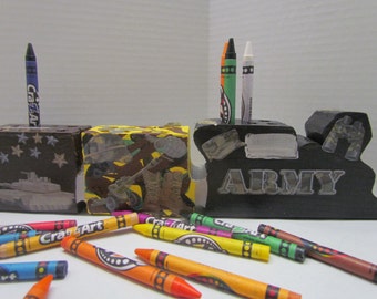 Army crayon | Etsy