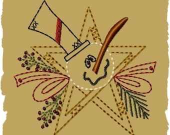 Primitive Machine Embroidery Design-Frosty's by PrimitiveKeepers