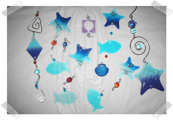 Colored Glass Craft Pieces/Assorted Lot