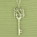 Monogram Key Pendant in Sterling Silver Sterling Silver