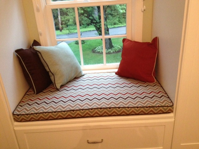 Custom Window Seat Cushion Bench Cushion by HearthandHomeStore