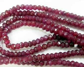 Ruby beads | Etsy