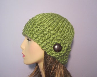 Items similar to Red or Pick Your Color Hand Knit Hat on Etsy
