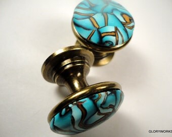 Polymer clay knobs | Etsy