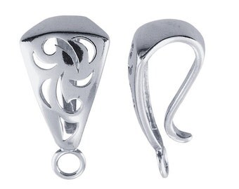 Argentium Silver Hinged Enhancer Bail with Ring