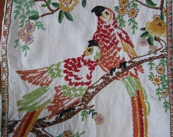 Parrot embroidery | Etsy
