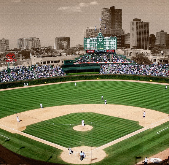 Chicago Cubs Wrigley Field Gallery Wrap Canvas By Holycowcanvas