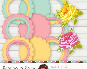 Printable party kits. Digital papers and by Printingaparty on Etsy