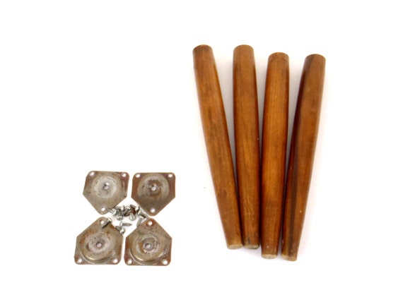 Furniture Legs Pin leg Set mid Century Modern Wooden Legs with