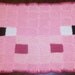 Minecraft Pig Crochet Rug Made to Order