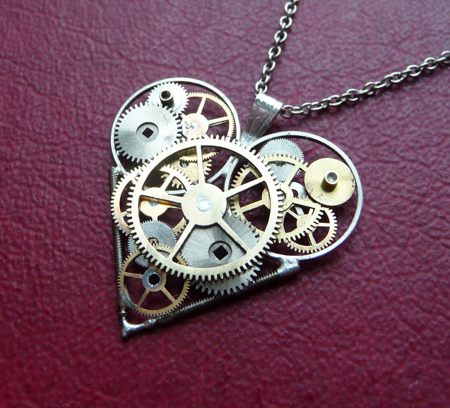 Mechanical Heart Necklace Infinity Engine Elegant