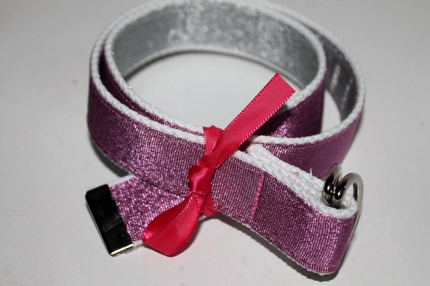 Sparkle Belt Reversible Silver and Pink Glitter by cinchbelts