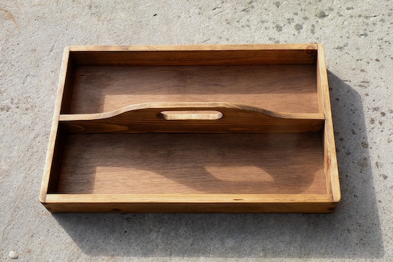 Wooden Carryall Serving Tray Utility Tray Reclaimed Pine