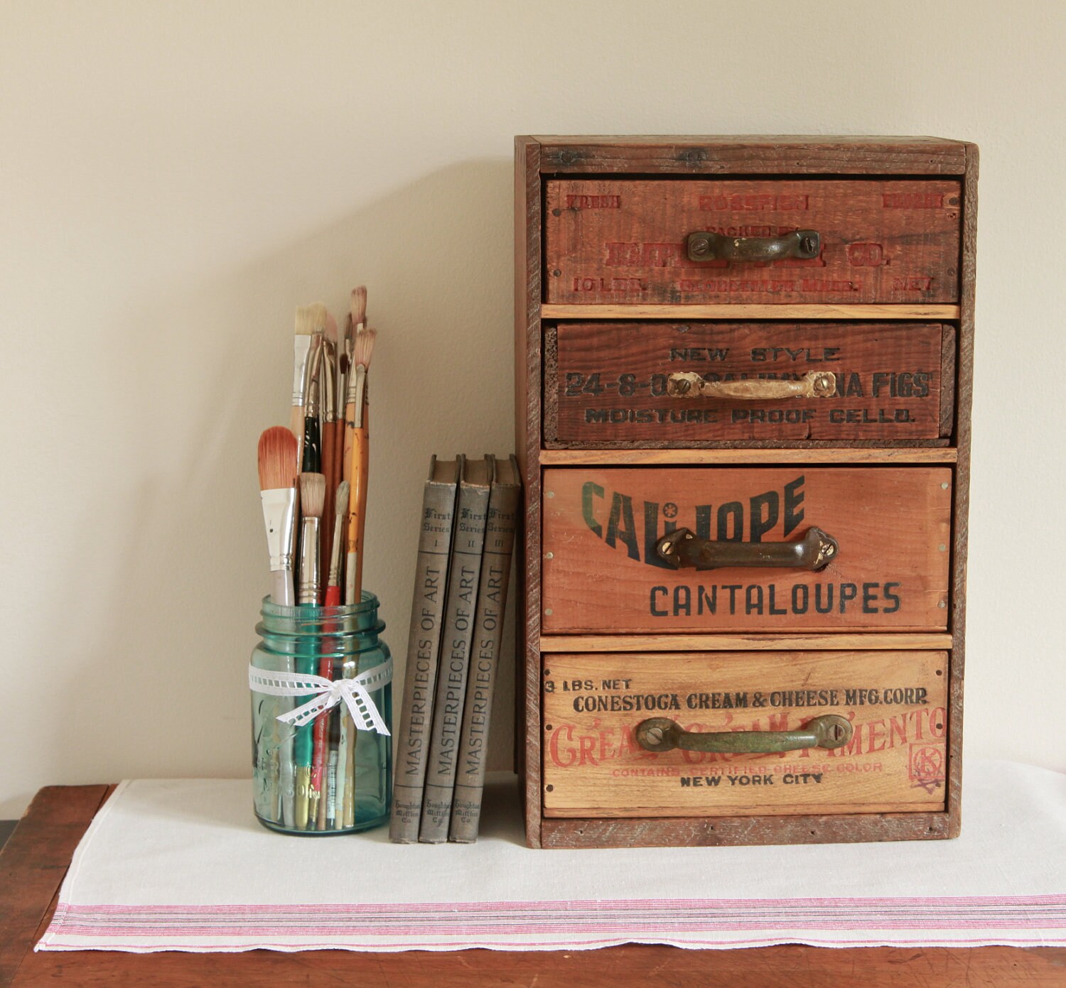 Multi Drawer Desk Organizer from Repurposed Vintage by seelamade