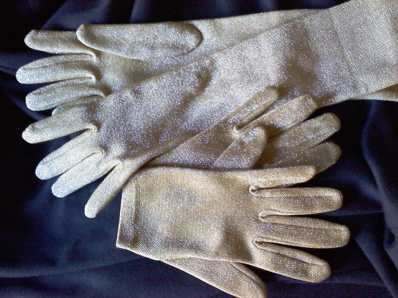 Vintage Sparkly gold gloves – Haute Juice