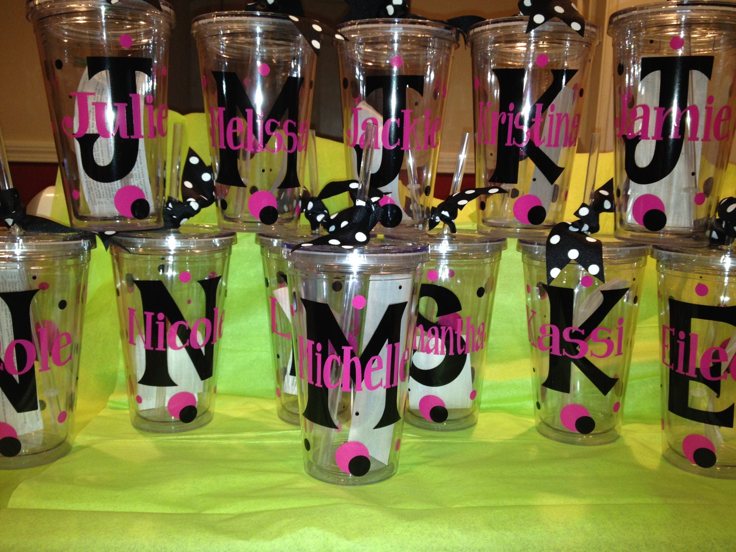 Personalized Tumblers 16 Oz W Straw BPA Free Birthday