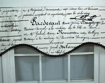 Custom Made to Order Box Pleat Valance Using Your Fabric
