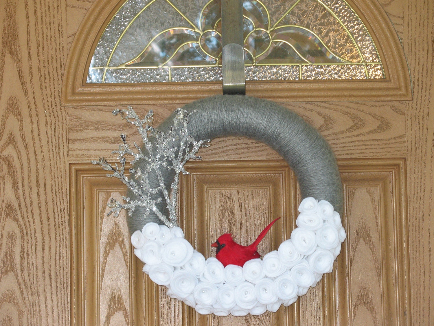 Lil Christmas Morning Bird-Christmas Wreath by rusticowldecor