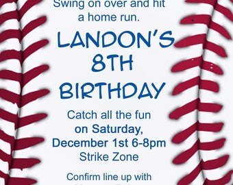 Popular items for baseball invitation on Etsy