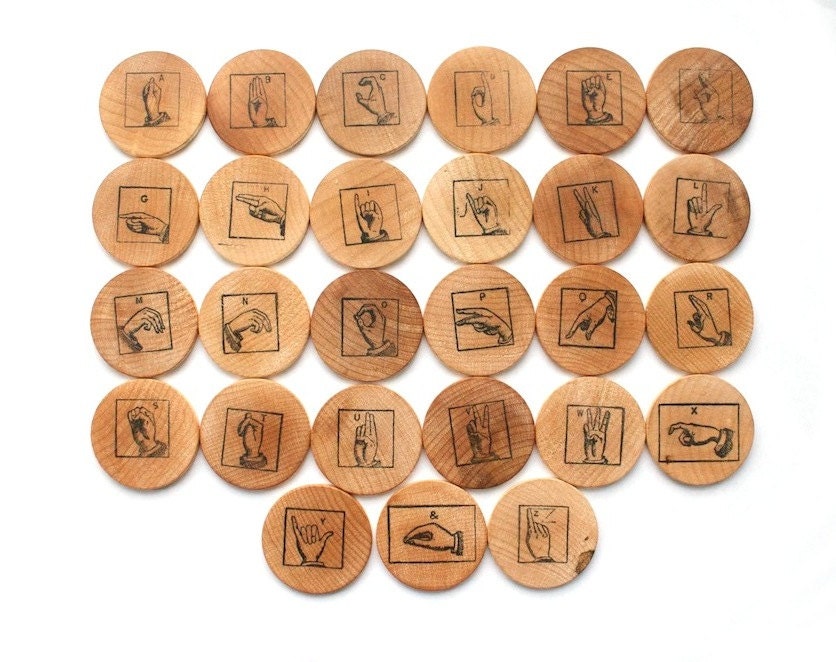 Eco Friendly Toy ASL American Sign Language Alphabet