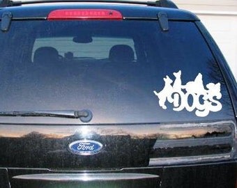 Dog Vinyl Sticker Car Window Decal