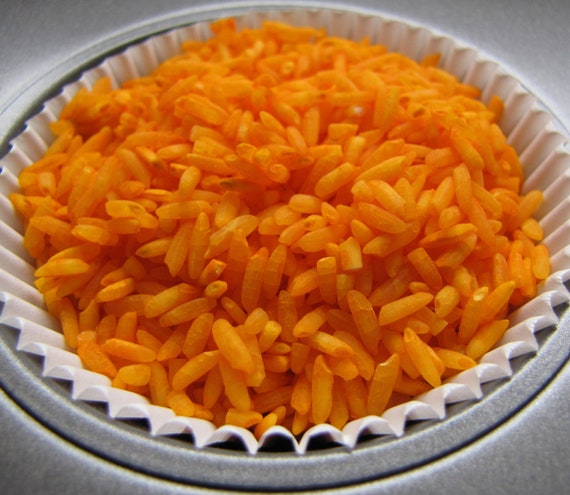 Items similar to Light Orange Colored Rice 1 lb. on Etsy