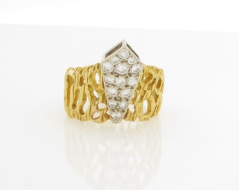 DIAMOND TIARA RING - Fully Hallmarked 18k Yellow Gold - Gorgeous ...