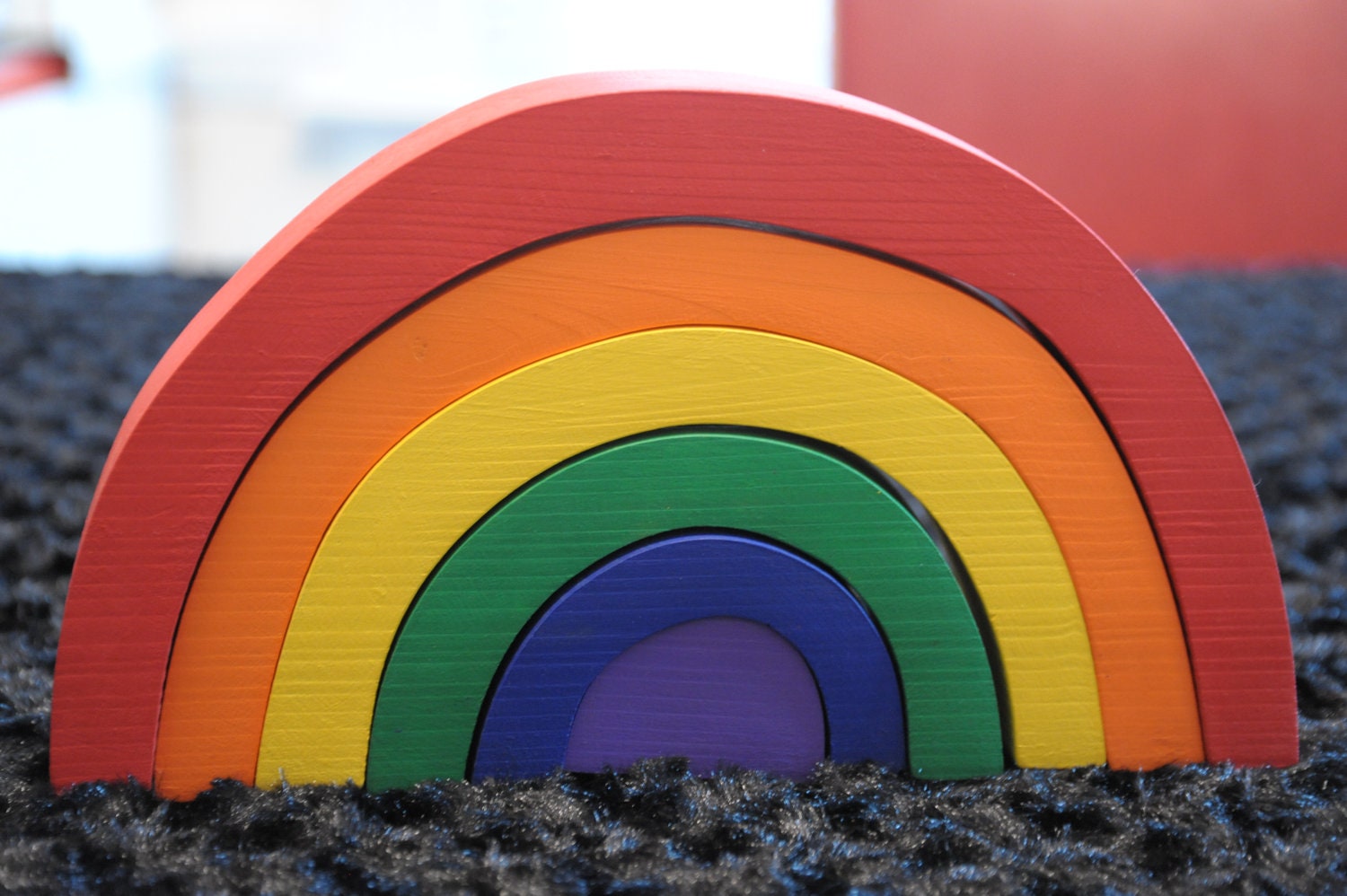 Rainbow Stacker Wooden Toy / Waldorf Montessori by HomegrownToys