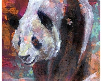 Unique panda art related items | Etsy
