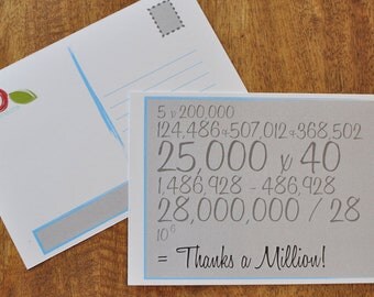 Thanks a Million Postcard