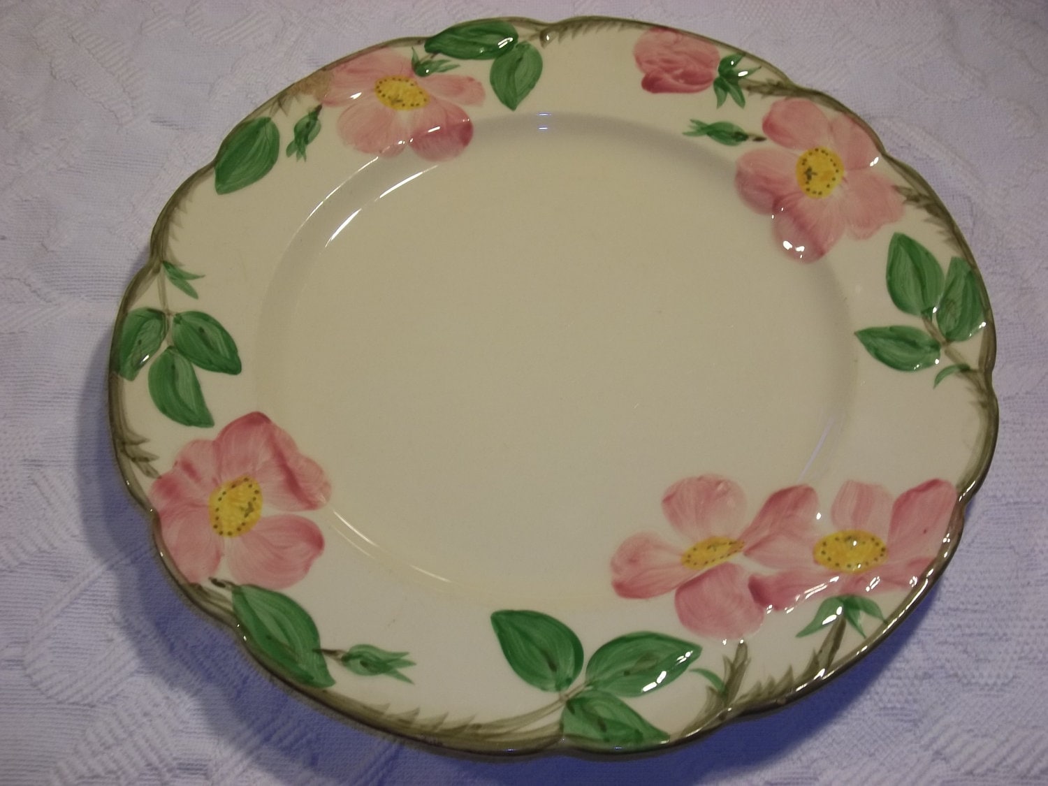 Franciscan Earthenware, Dessert Rose, Pink flower pattern – Haute Juice