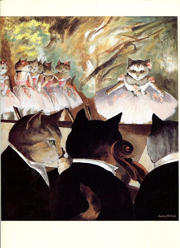 Susan Herbert Impressionist Cats Orchestra of the Paris