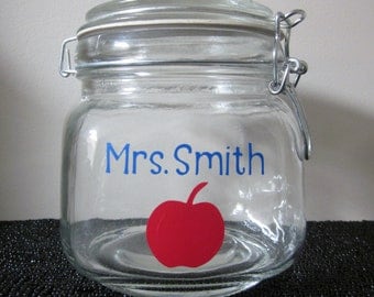Teacher candy jar | Etsy