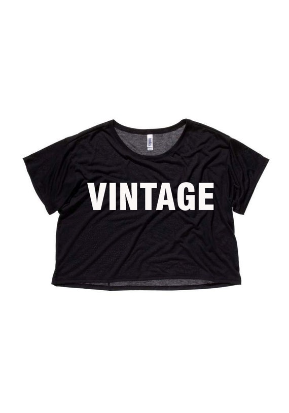 Items similar to VINTAGE Large Letters Boxy Top/ tshirt / tank , black ...