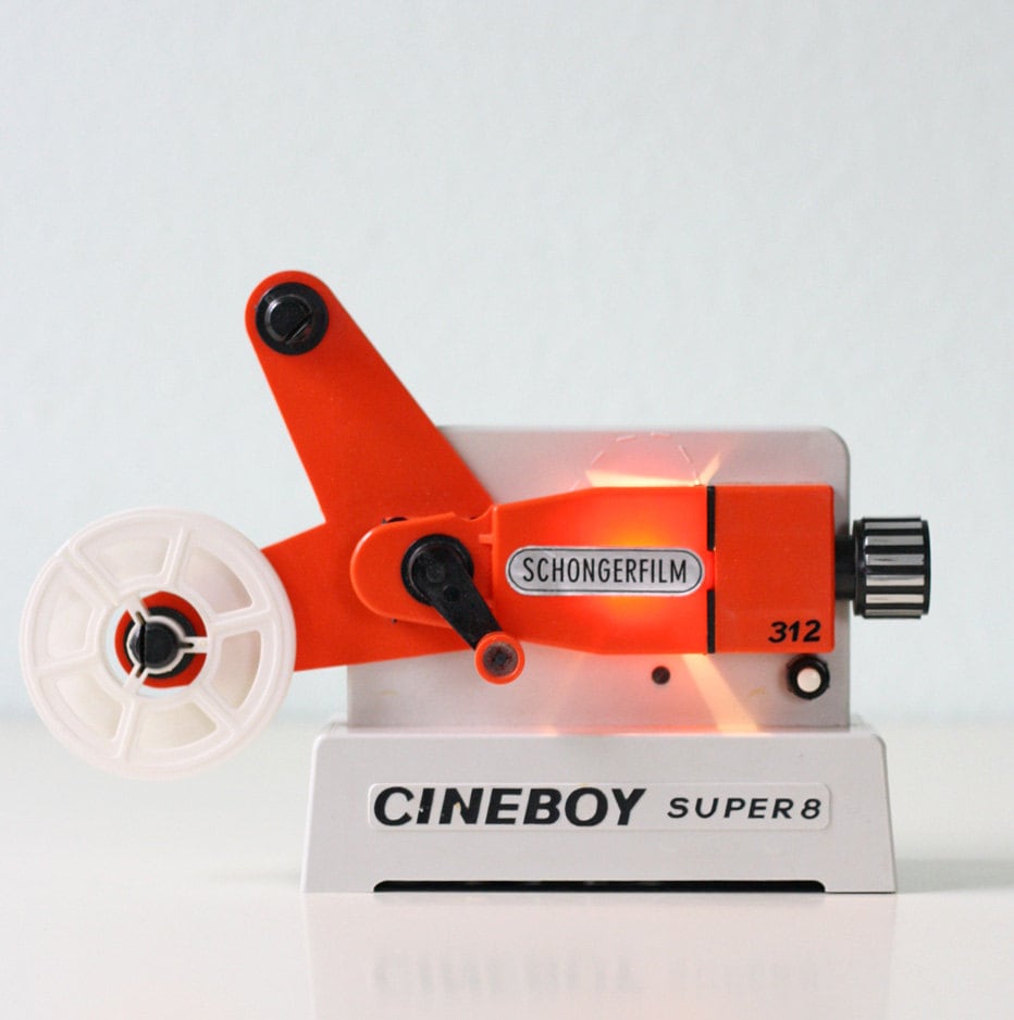 Vintage Toy Projector Orange Schongerfilm Cineboy German