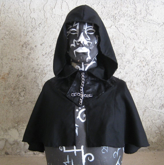 Satanic Cult Hood with Inverted Cross