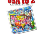 Items similar to USA to Z City Alphabet Book on Etsy