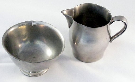 Vintage International Silver Pewter Cream and Sugar set – Haute Juice