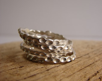 Items similar to Sterling Silver Bubble Ring Dot Ring Stack Ring ...