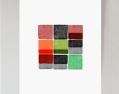 Items similar to Nine Blocks - large print on Etsy