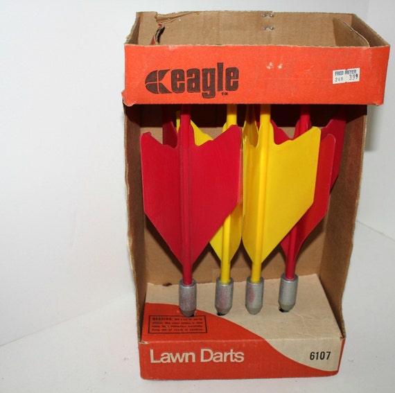 Vintage Eagle Lawn Yard Darts 1970s Target Game Outdoor Adult