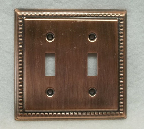 Vintage metal copper light switch by recupefashionnstuff on Etsy