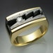 The 9 Planets Ring 18k gold Gibeon Meteorite and 9