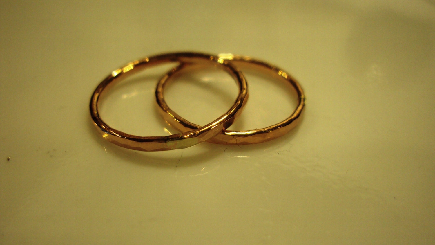 2 rings etsy jewelry 14kt ROSE gold filled stacking