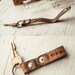 Custom Leather Key Ring and Fob Snap closure monogram