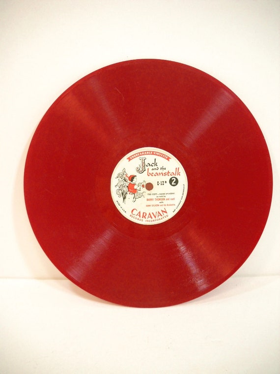 Vintage Childrens Record 33 1 3 Rpm LP Red Vinyl Record Jack