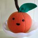 Tangerine Orange Cute Fake Food Plush Stuffed Toy Fruit