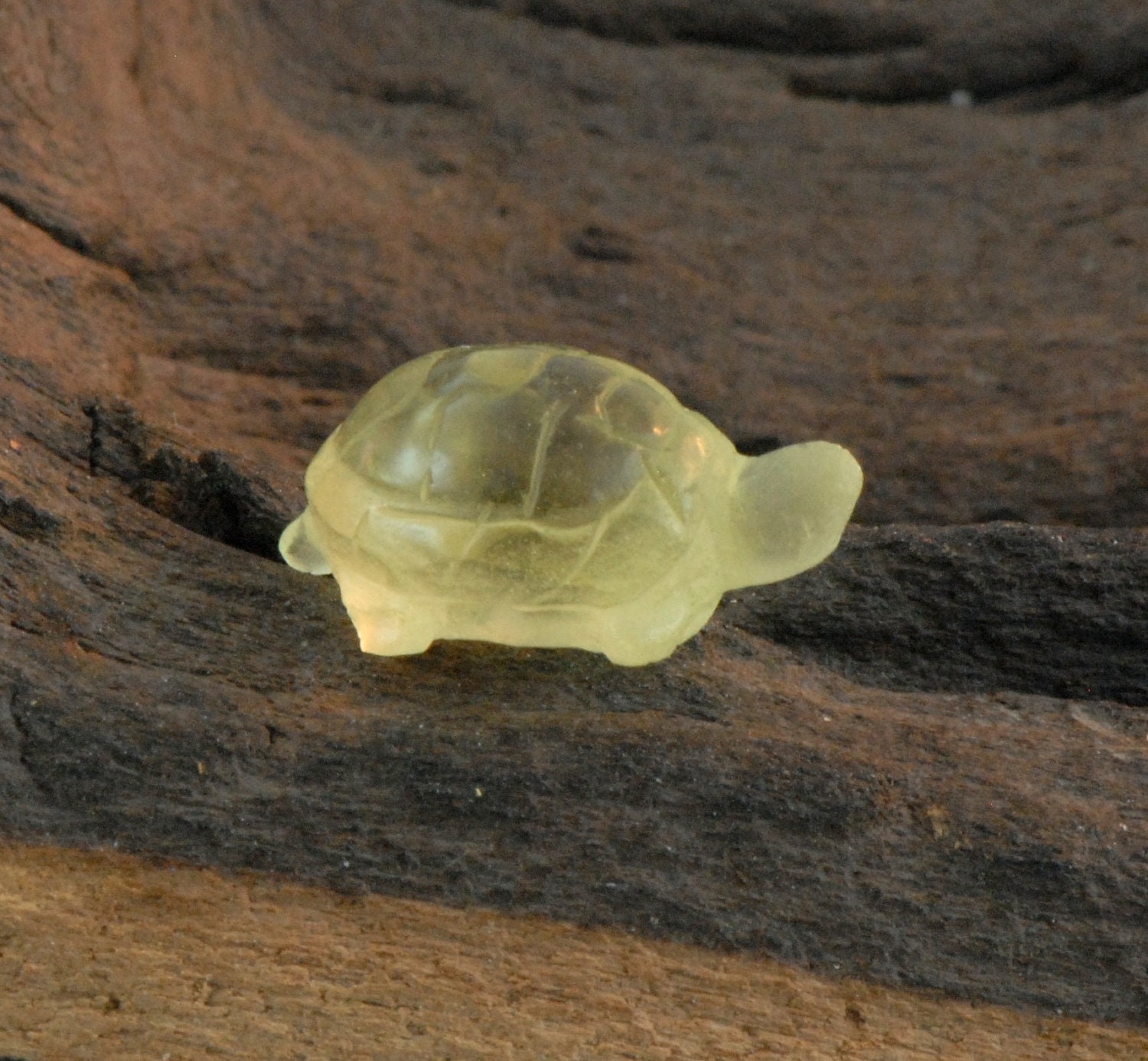 Lemon Quartz Turtle / Tortoise hand carved natural gemstone