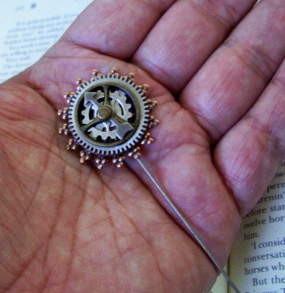 Steampunk Stick Pin Sp6 2 Time Travel Clockworks Design